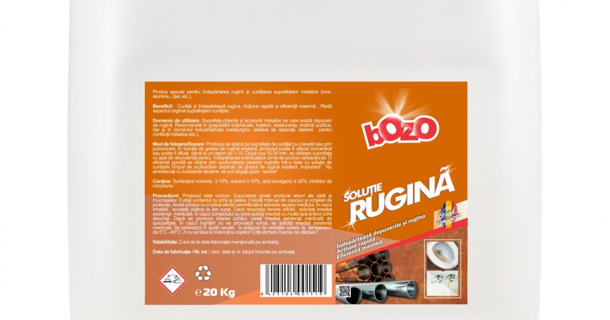 Produse HoReCa - Bozo Solutie anti-rugina 20kg | Bozo